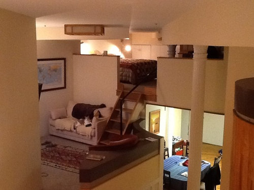 Updated design for Manhattan loft with 13 ft ceilings