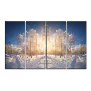 "Horizontally Flipped Winter Land" Wall Art, 48"x28" - Contemporary ...