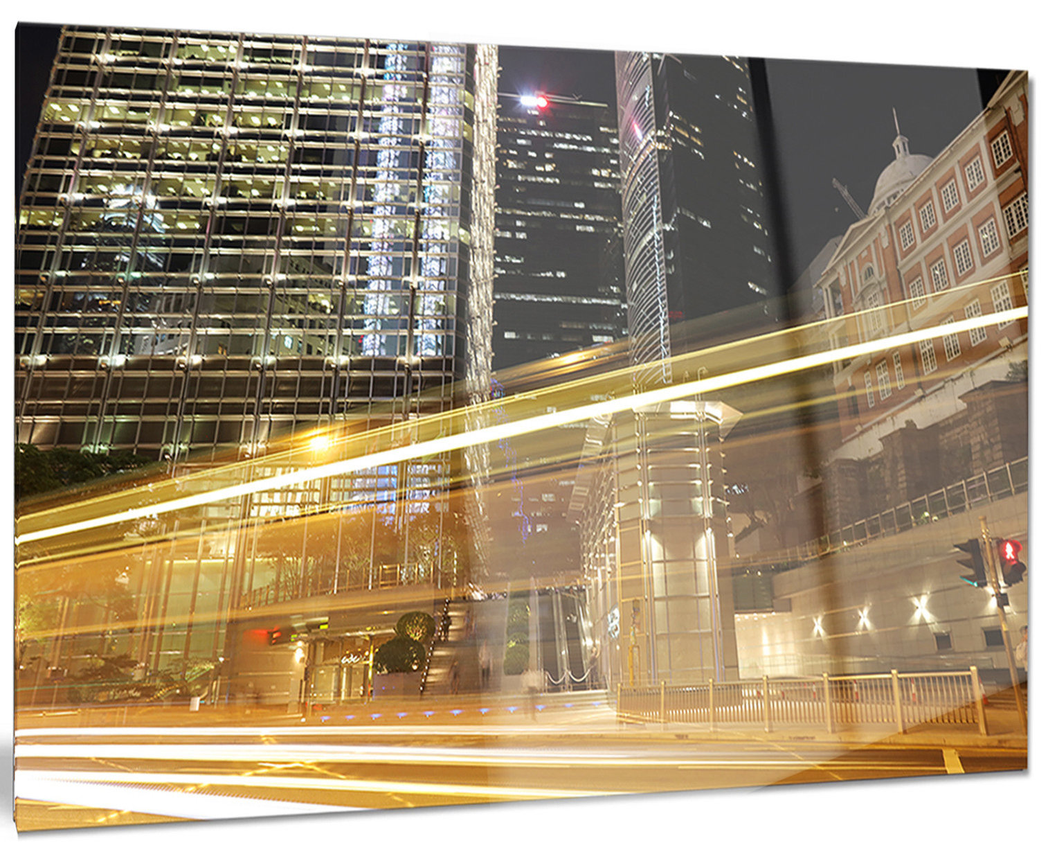 "Traffic and Urban Life at Night" Glossy Metal Wall Art, 40"x30 ...