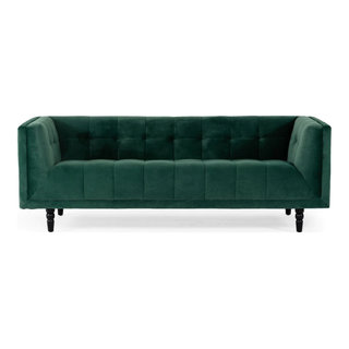 Paul Modern Green Fabric Green Sofa - Eclectic - Sofas - by Rustic Home ...