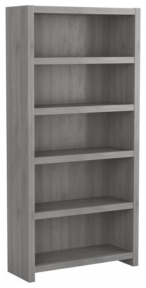 Office by kathy ireland Echo 5 Shelf Bookcase, Modern Gray ...