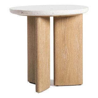 Infinity Side Table Seashell Finish Perfect Size - Transitional - Side ...