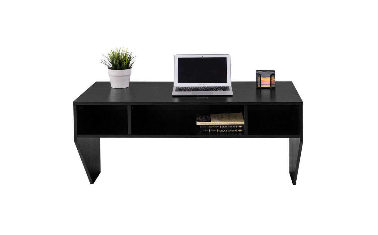 Modern Wall Mounted Floating Sturdy Computer Table With Storage Shelf ...