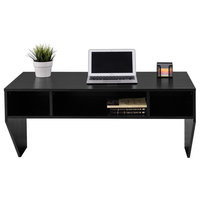 Modern Wall Mounted Floating Sturdy Computer Table With Storage Shelf ...