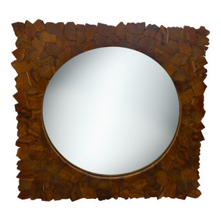 Square Jigsaw Mirror - Rustic - Wall Mirrors - by DESSAU HOME | Houzz