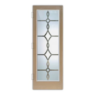 Front Doors - Diamond Beads Frosted Glass Design - 30" x 80 ...