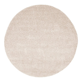 Lavish Home Outdoor/Indoor Shag Rug, Beige, 8' Round - Contemporary ...