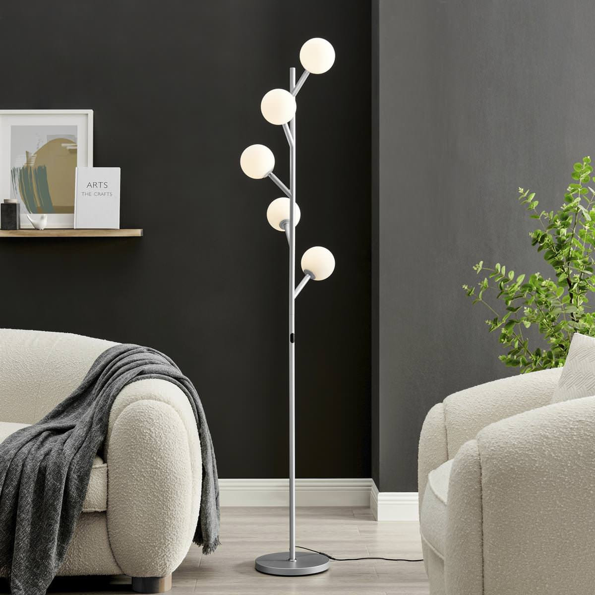 Blanca 5 Light Floor Lamp, Silver - Contemporary - Floor Lamps - by ...