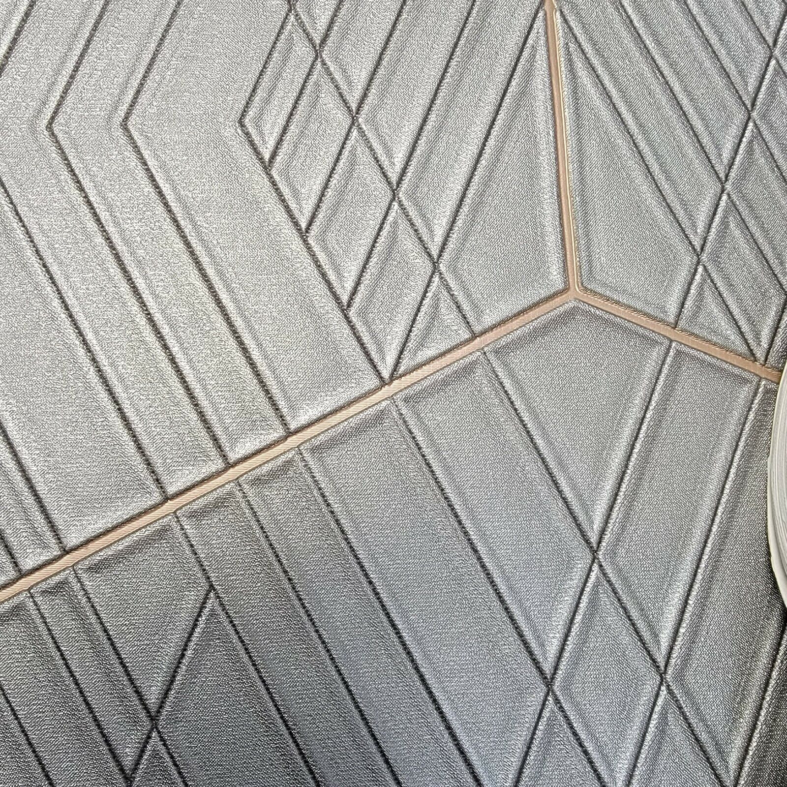 Lamborghini geometric Hexagon heavy textured gray bronze metallic ...