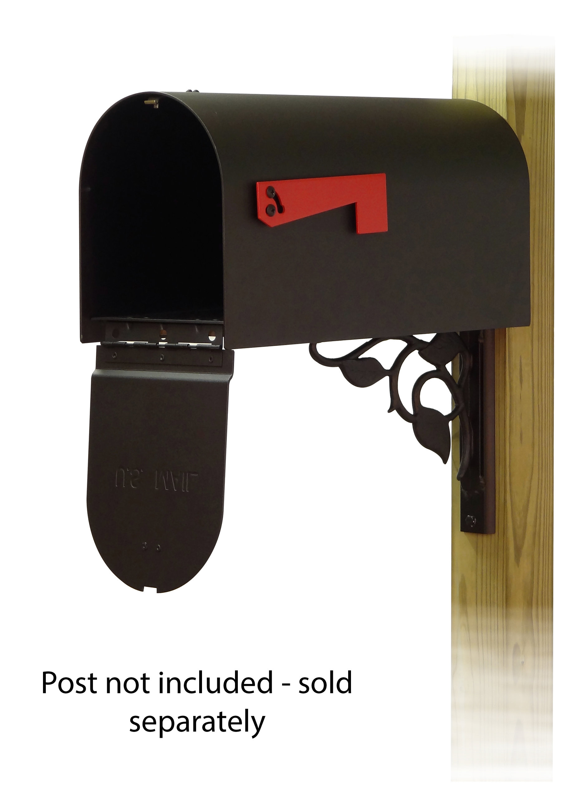 Titan Steel Curbside Mailbox With Floral Front Single Mailbox Mounting ...