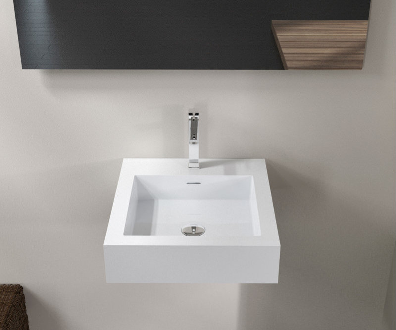 Badeloft Stone Resin Wall-mounted Sink, Small - Modern - Bathroom Sinks ...