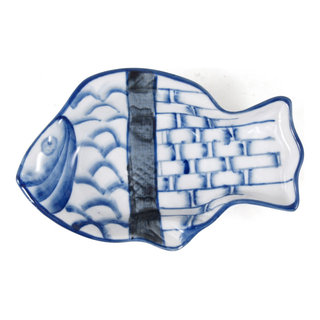 Ceramic Fish Shaped Serving Dish, Large - Transitional - Serving Dishes ...