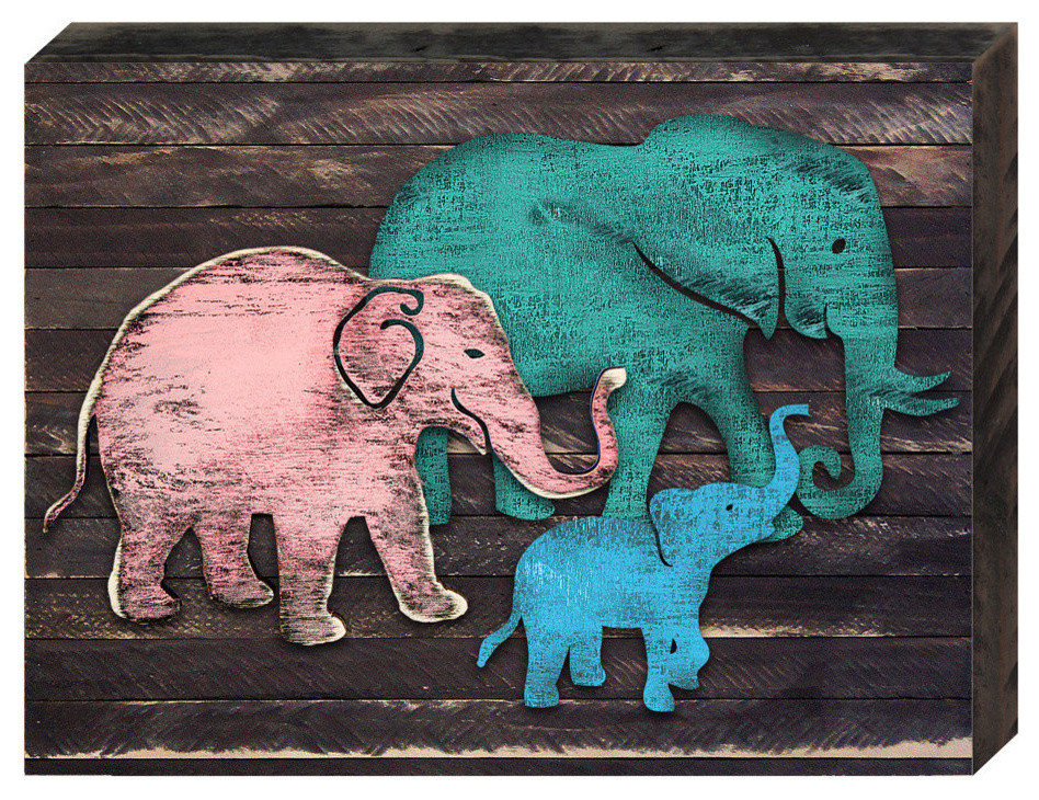 Elephant Block, 8"x6" - Tropical - Outdoor Wall Art - by G. DeBrekht ...