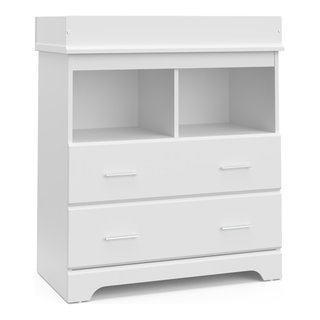 Storkcraft Brookside 2 Drawer Changing Chest, White - Transitional ...