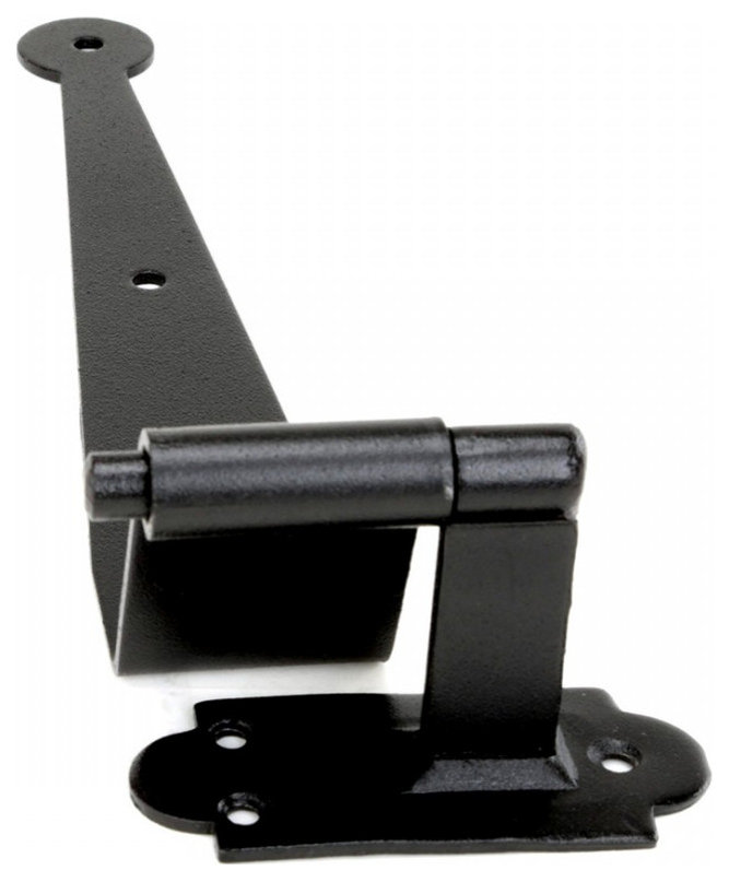 Black Offset Strap Hinge Lift Off Pintle Hinges Cast Iron 11 3/4" L ...