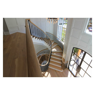 95_Remarkable and elegant floating elliptical staircase, McLean, VA ...