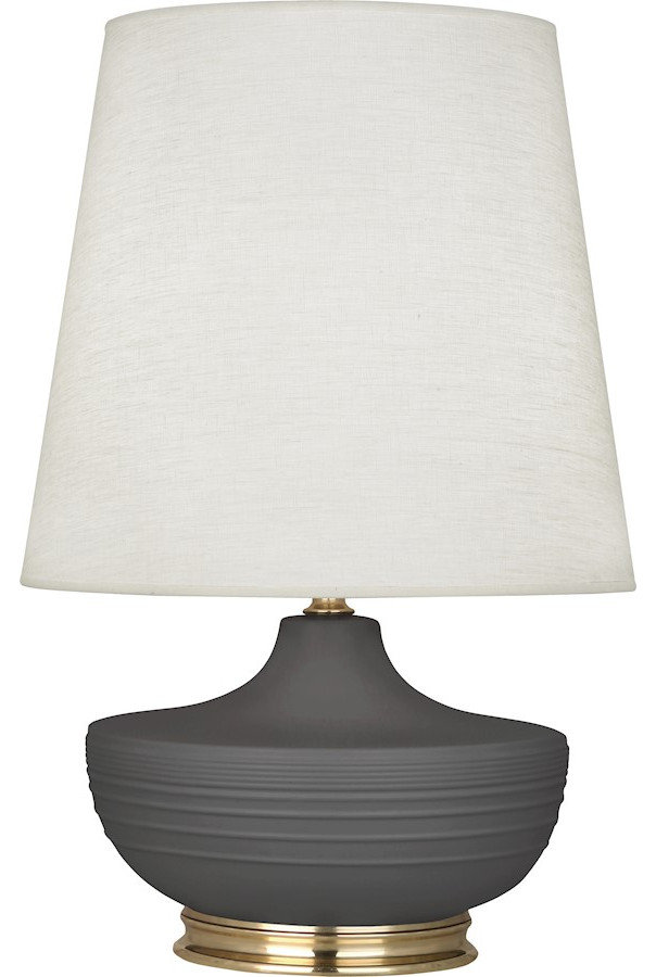 Robert Abbey Michael Berman Nolan Table Lamp, Matte Ash/Brass - MCR24 ...