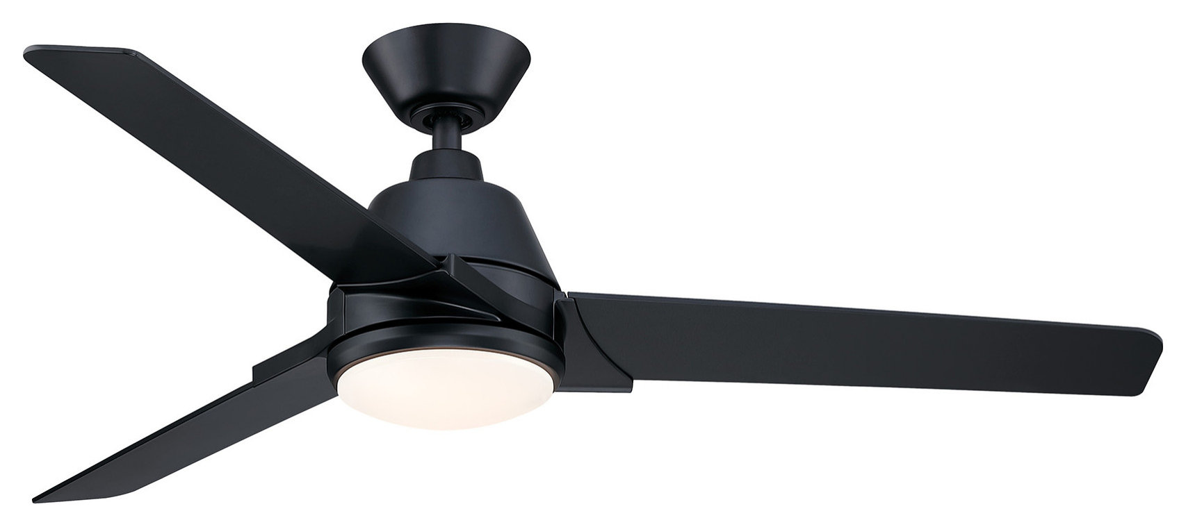 Pyramid 52" Indoor/Outdoor Fan With LED Light Kit Black - Transitional ...