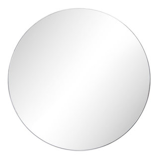 Bellvue Large Round Mirror - Shiny Steel - Contemporary - Mirrors - by ...