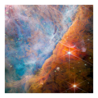 "Shimmering Orion Nebula" Frameless Reverse Printed Tempered Art Glass ...