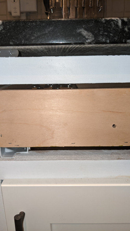 Should I be worried? New Granite countertops, large shims.