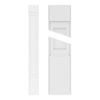 Flat Panel PVC Pilaster w/Capital & Base (Pair), 12"W x 72"H ...
