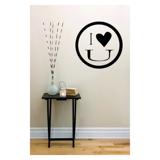 Decal, I Heart You Heart Circle Design 20x20", 20X20 - Contemporary ...