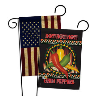 Chili Peppers Food Vegetable Garden Flags Pack, 13" X 18.5" X 0.1 ...