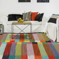 Modern Flatweave Ece Ivory/Light Green Rug, 5'9x8'4, 5'9x8'4 ...