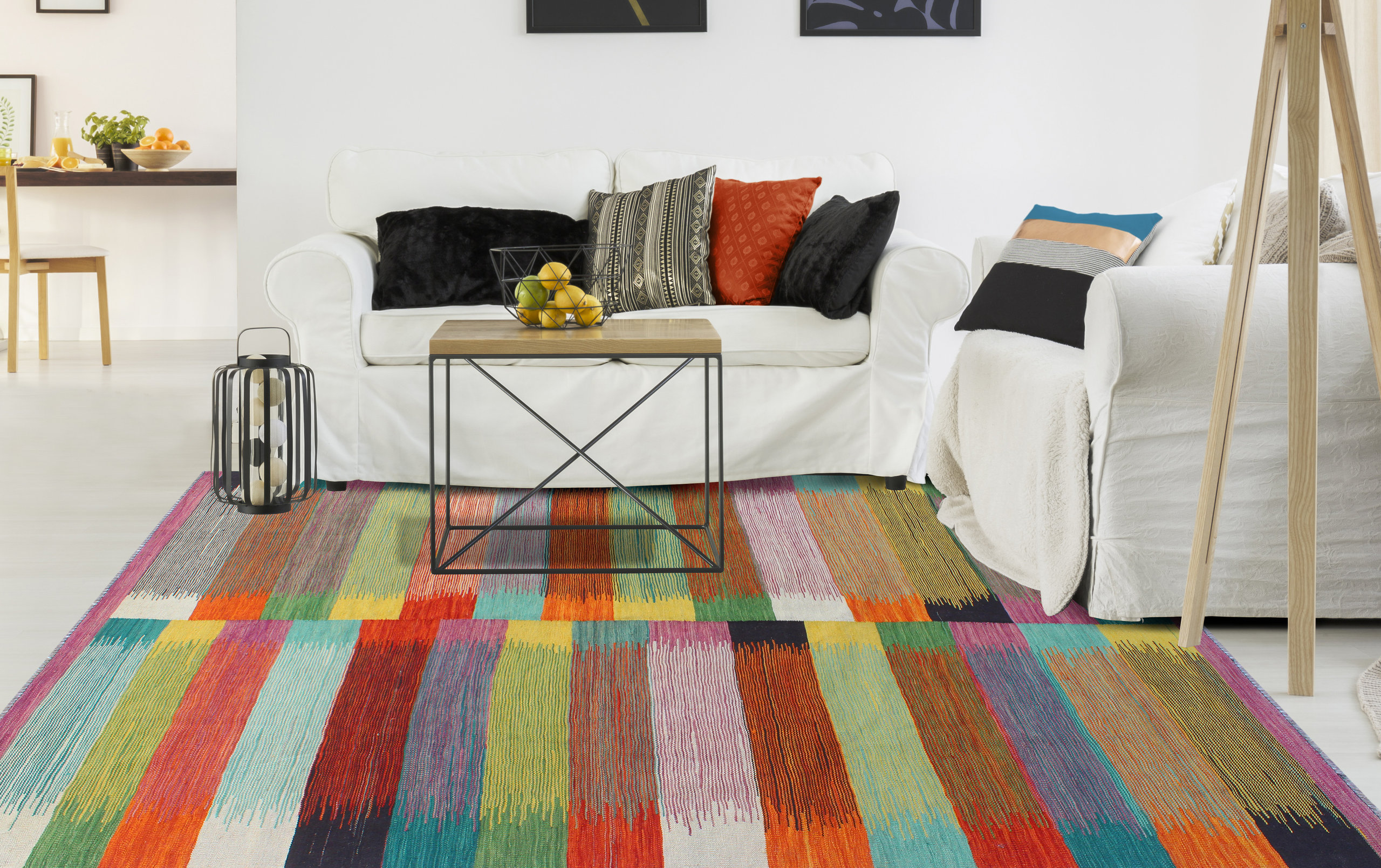 Modern Flatweave Ece Ivory/Light Green Rug, 5'9x8'4, 5'9x8'4 ...