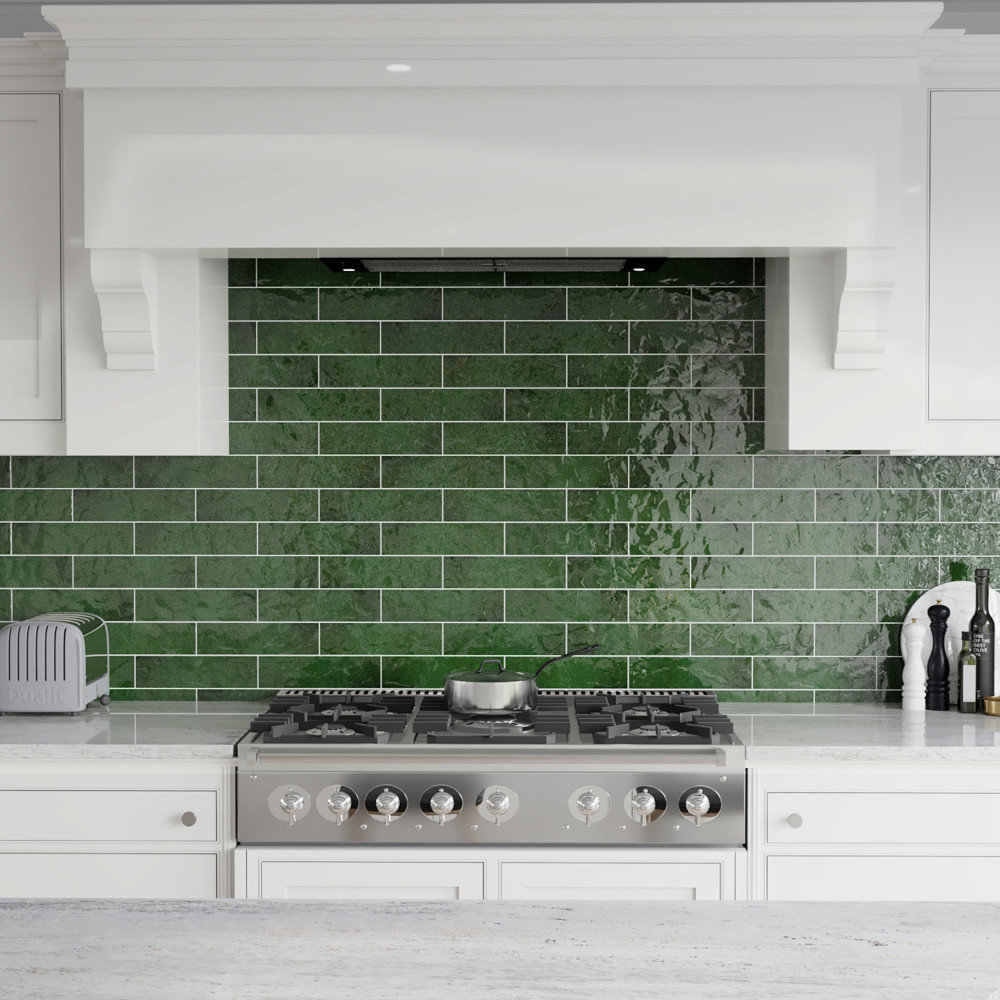 Viva Antic Verde Ceramic Wall Tile Sample - Contemporary - Tile - by ...