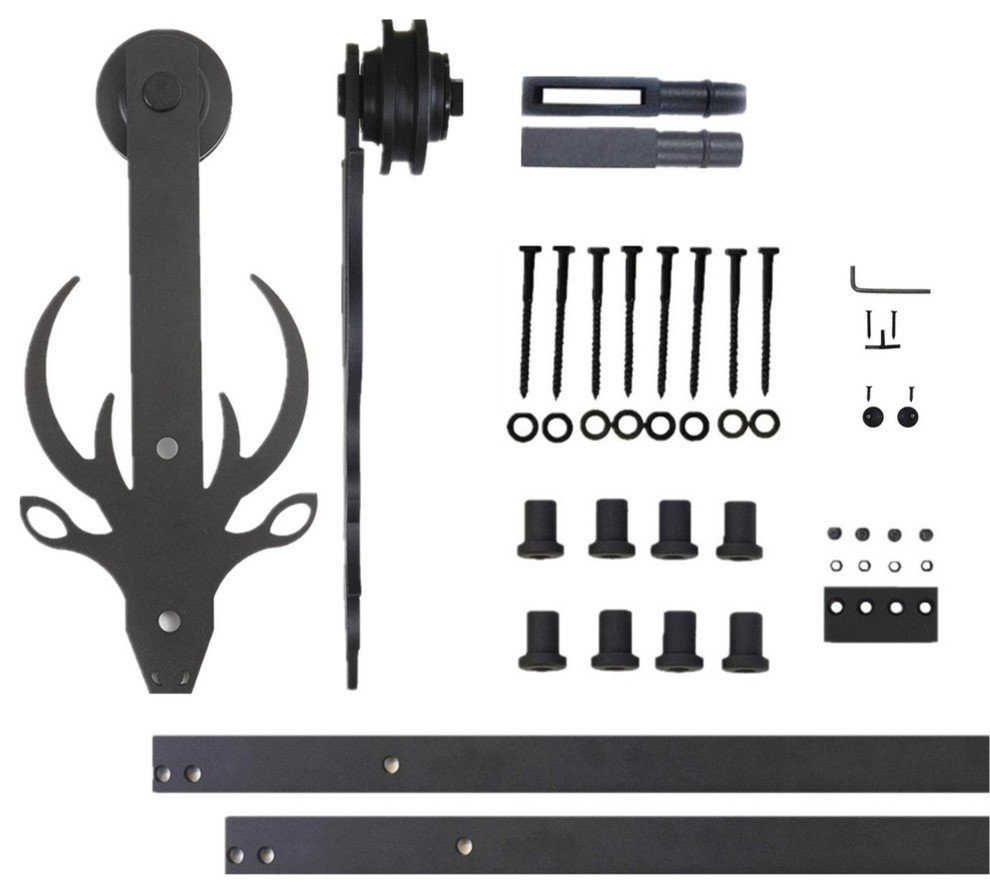 Sliding Barn Door Hardware Kit, Bucks Design, 11' - Traditional - Barn ...