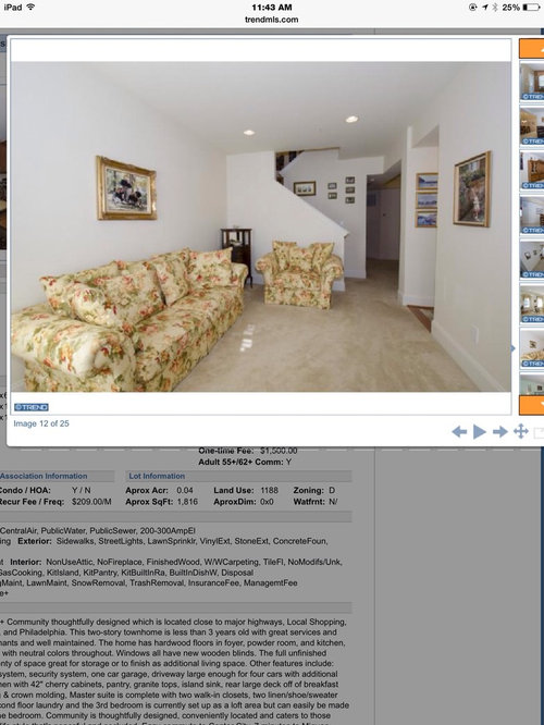 Small formal living room