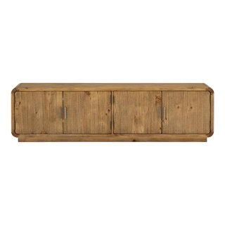 Monterey Rustic Blonde Media Cabinet, 78.75W x 15.75D x 22H ...