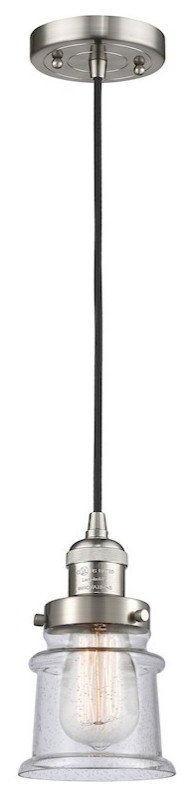 Innovations SM Canton 6" LED Mini Pendant, Satin/Seed Bell, 201C-SN ...