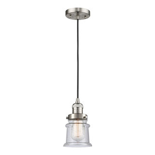 Innovations SM Canton 6" LED Mini Pendant, Satin/Seed Bell, 201C-SN ...