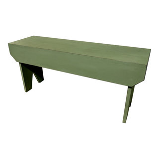 Simple Wood Bench Color Old Sage Size 16 H x 36 W x 10.5 D