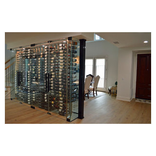 Glass Modern Wine Wall as Divider - Modern - Wine Cellar - San ...