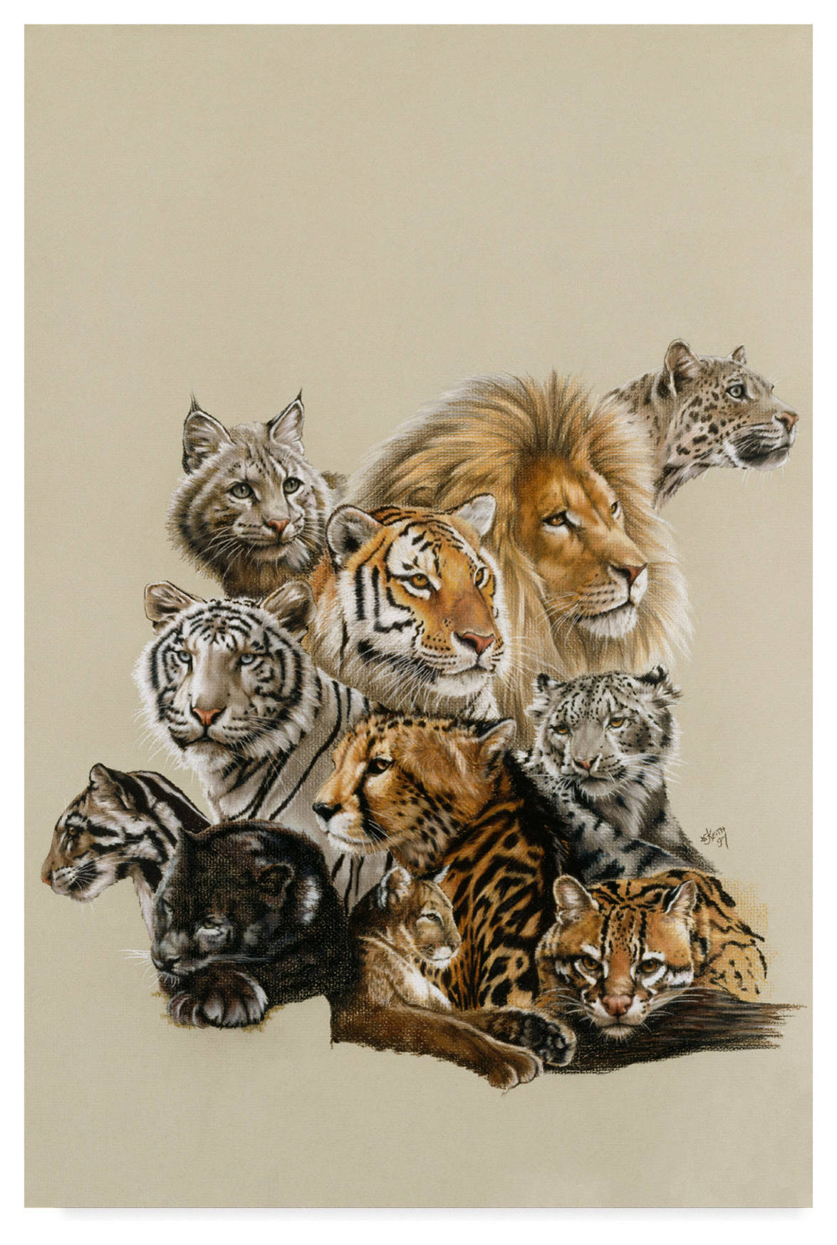 "All The Family" by Barbara Keith, Canvas Art, 12"x19" - Contemporary ...