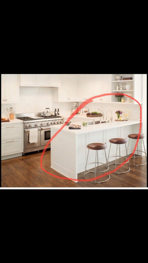 Kitchen island boxed seat? Or no?