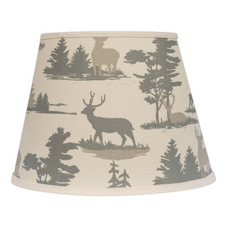 Deer, Pines Shade, 16" - Rustic - Lamp Shades - by West Highland Group ...