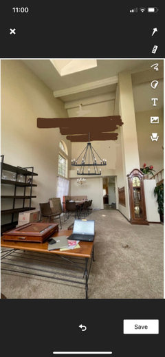 30 ft ceiling over dining room