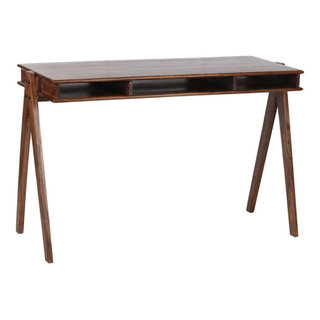 Porter Designs Portola Solid Acacia Wood Desk - Brown - Transitional ...
