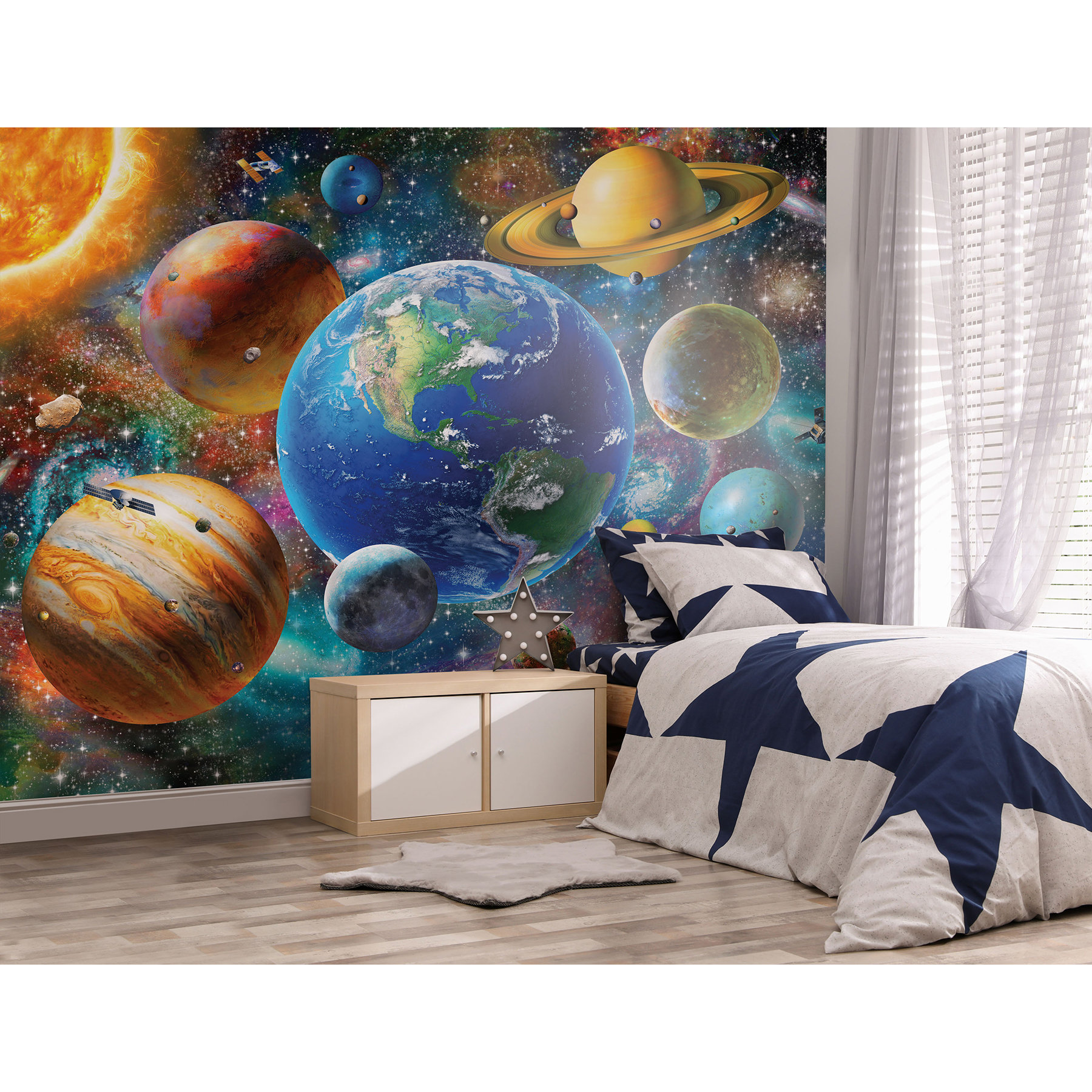 Solar System Wall Mural - Modern - Kids Wall Decor - by Brewster Home ...