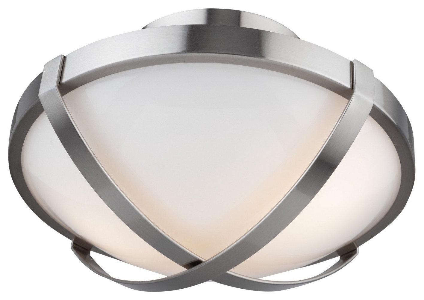 Brushed Nickel Two Light Flush Mount from the Cara Collection ...