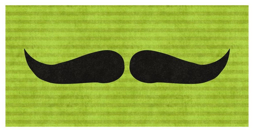 "Mustache: Upswept" Digital Paper Print by BG.Studio, 26"x14", 74"x38 ...