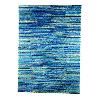 Hand Woven Blue Wool Area Rug, 8'3"x11'6" - Contemporary - Area Rugs ...