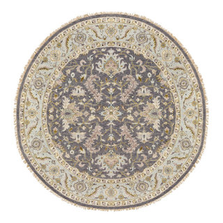 Surya Zeus 2'x3' Hand Knotted Wool Rug, Blue and Gray, 8' Round ...