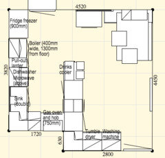 Need help for my kitchen - position of gas hob | Houzz UK