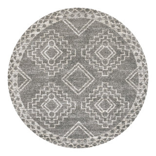 Amir Moroccan Beni Souk Rug, 3' Round - Southwestern - Area Rugs - by ...